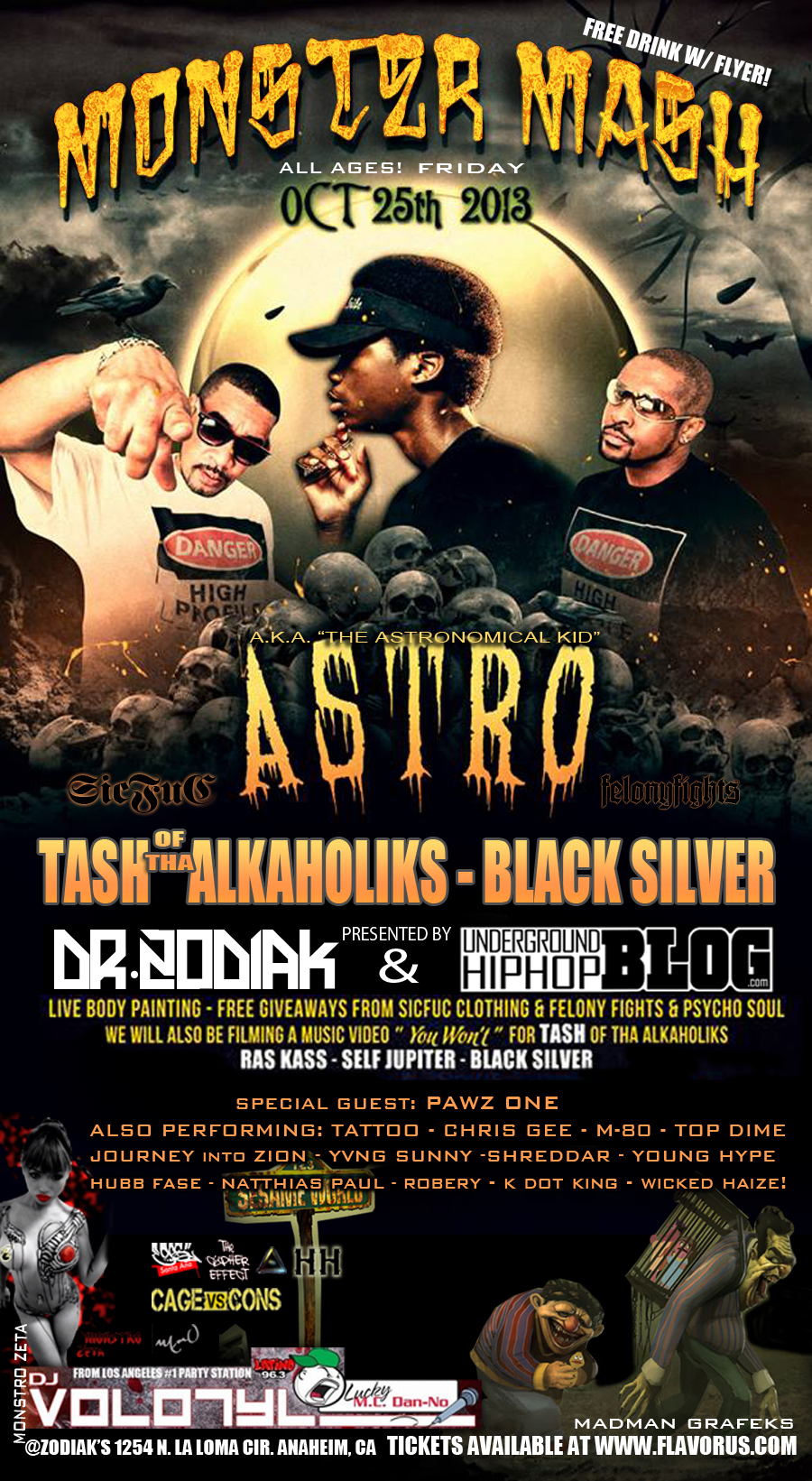 Buy Tickets to ASTRO FT. TASH OF ALKAHOLIKS in Anaheim