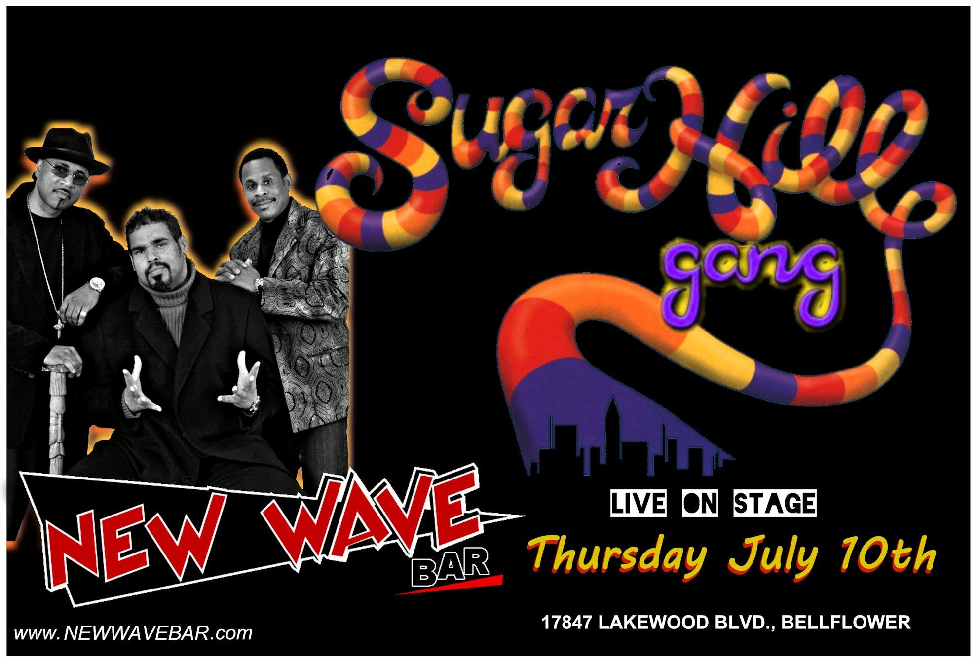 Sugar Hill Gang Tickets - The New Wave Bar on July 10 2014 in ...