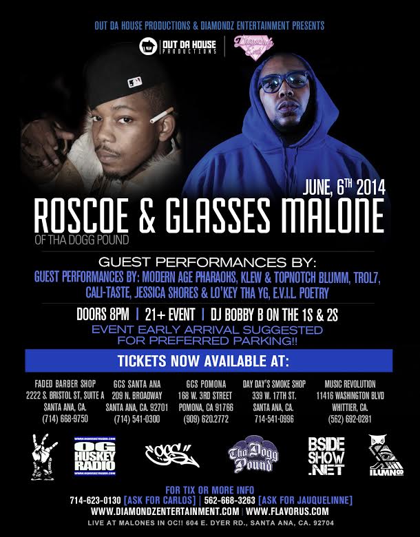 Buy Tickets to GLASSES MALONE & ROSCOE in Santa Ana