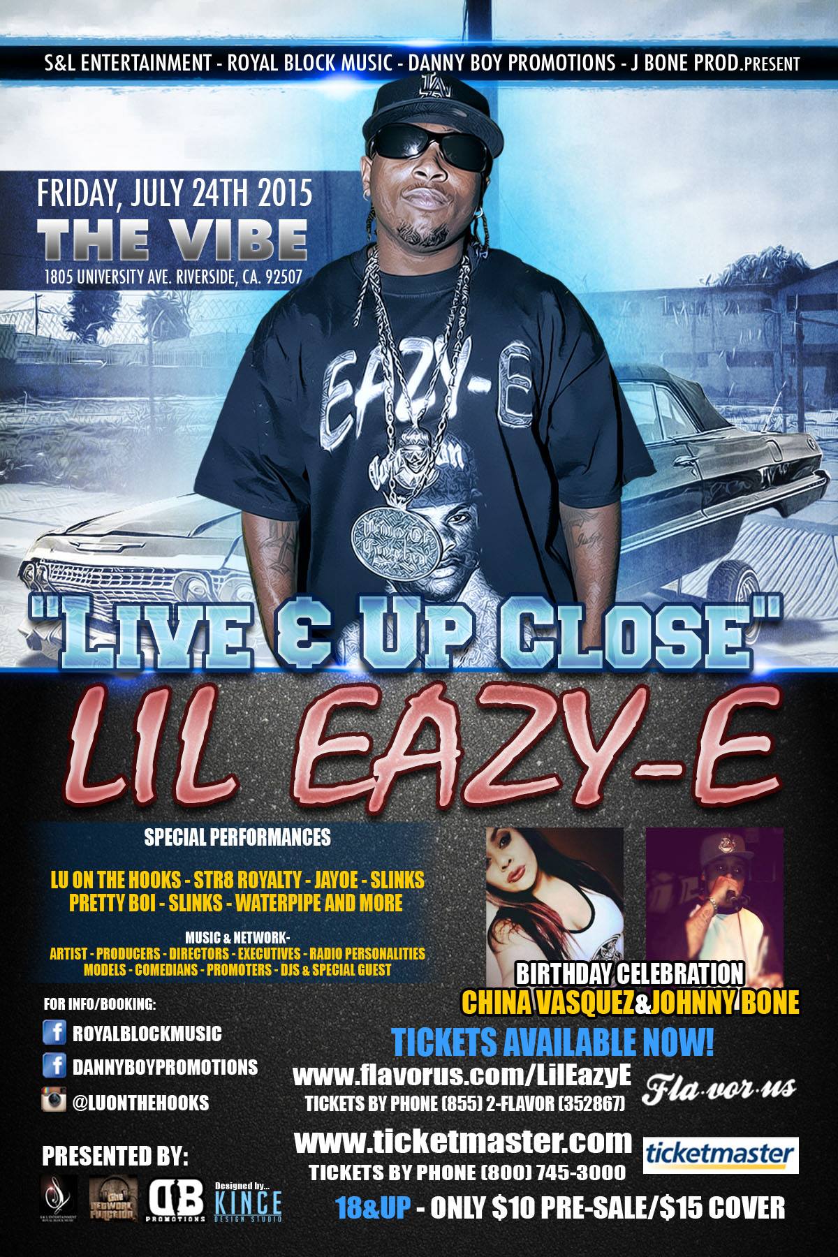 LIL EAZY E "Live & Up Close" Tickets 07/24/15