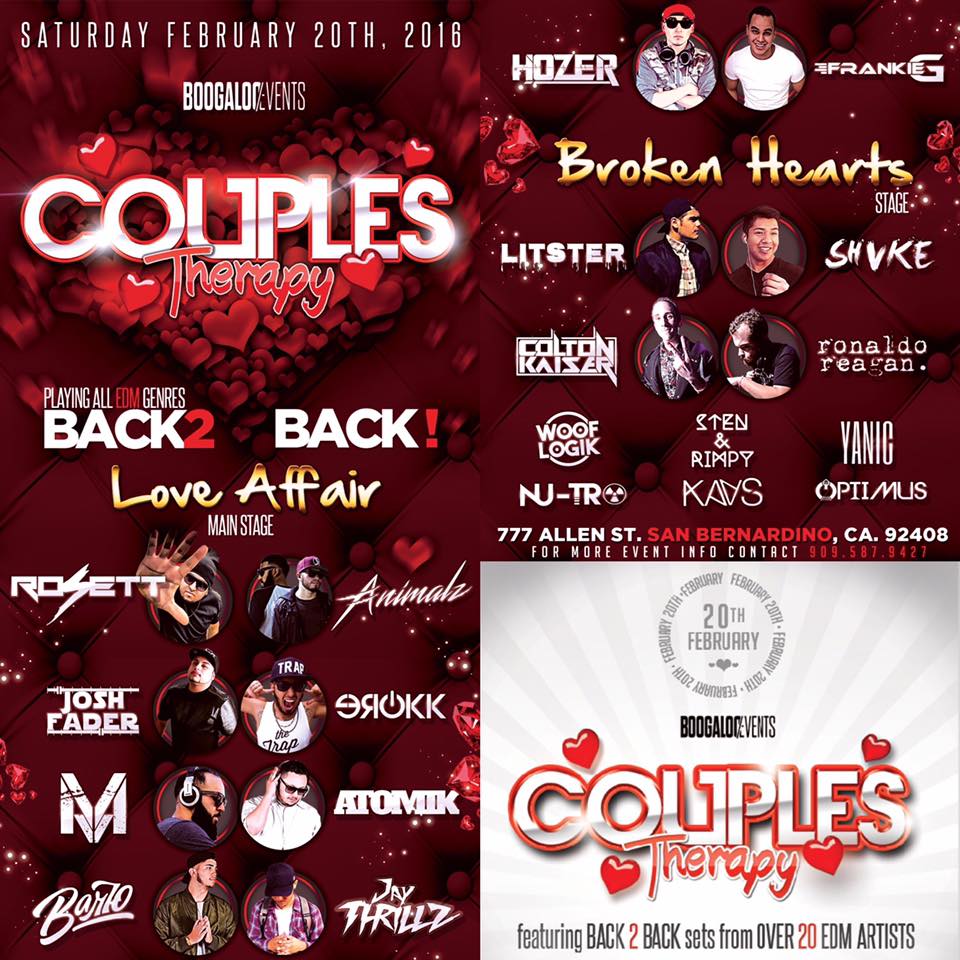 Couples Therapy Rave Tickets 02/20/16
