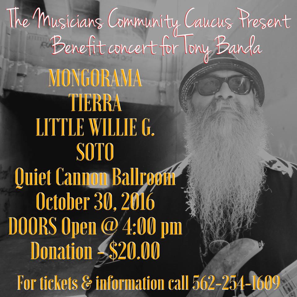 Benefit For Tony Banda Tickets 10/30/16