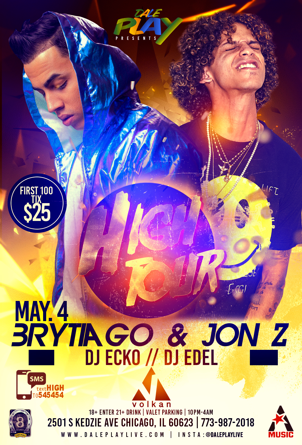 High Tour Brytiago & Jon Z Tickets 05/04/18