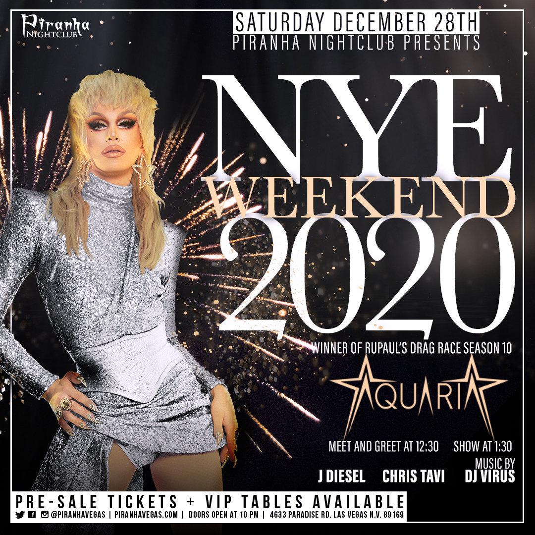 Buy Tickets to NYE WEEKEND 2020 W/AQUARIA FROM RPDR - SATURDAY (SINGLE ...