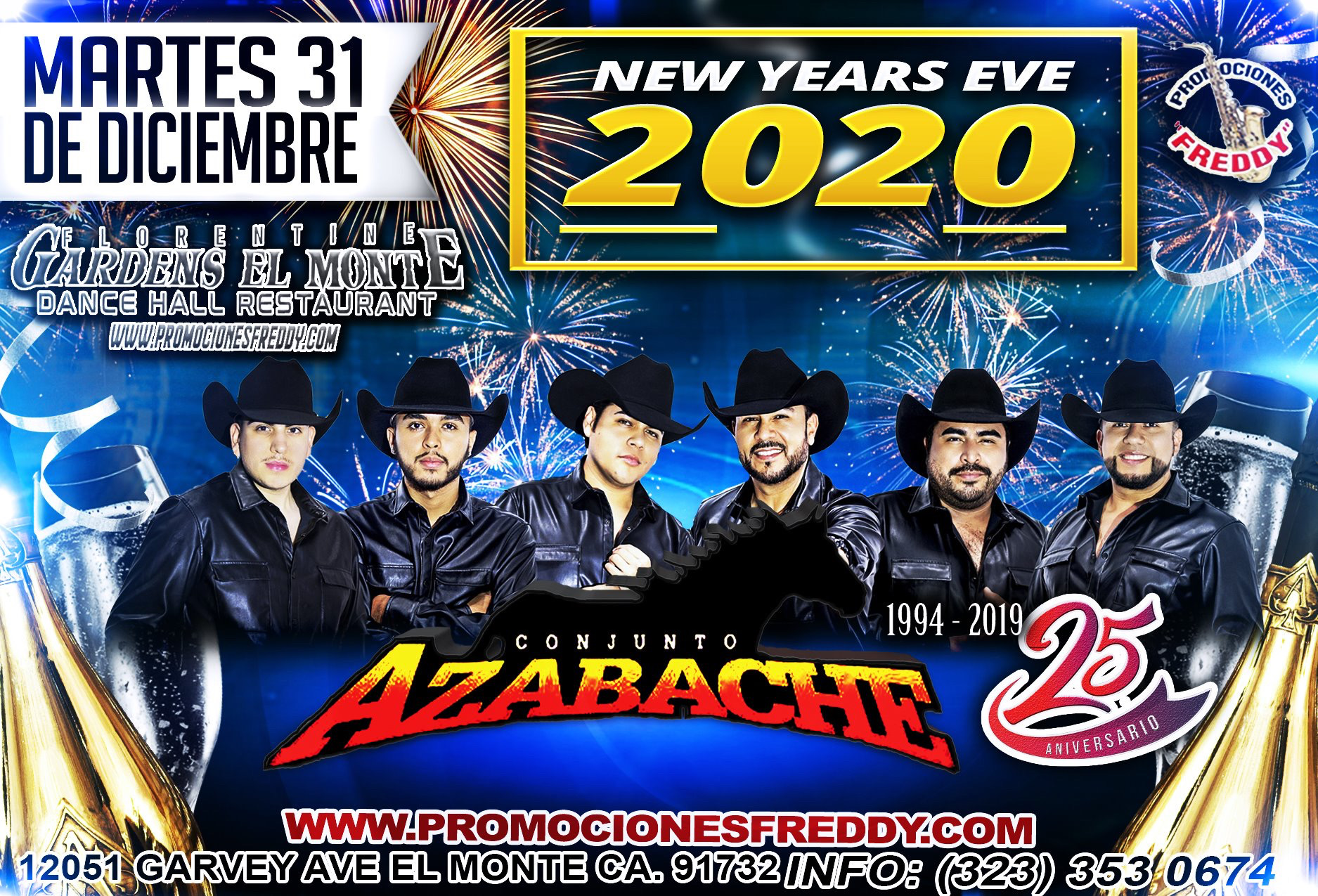 Buy Tickets to CONJUNTO AZABACHE in El Monte on Dec 31, 2019