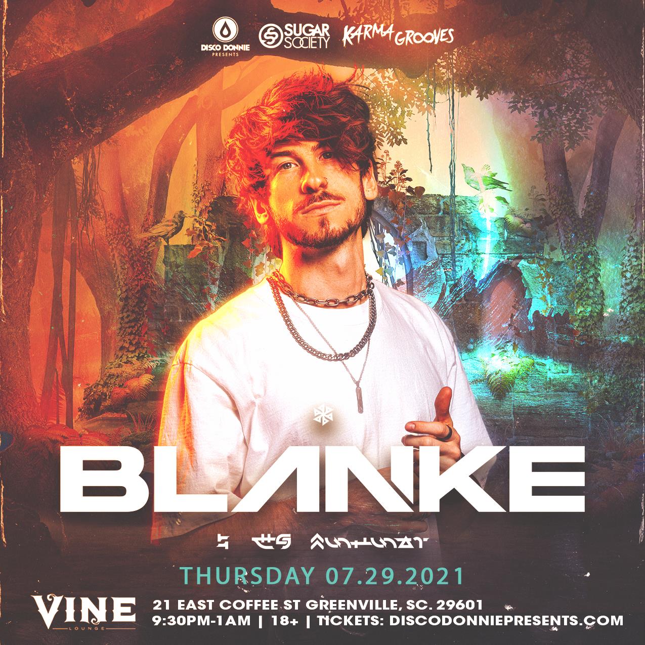 Buy Tickets to BLANKE - GREENVILLE in Greenville on Jul 29, 2021