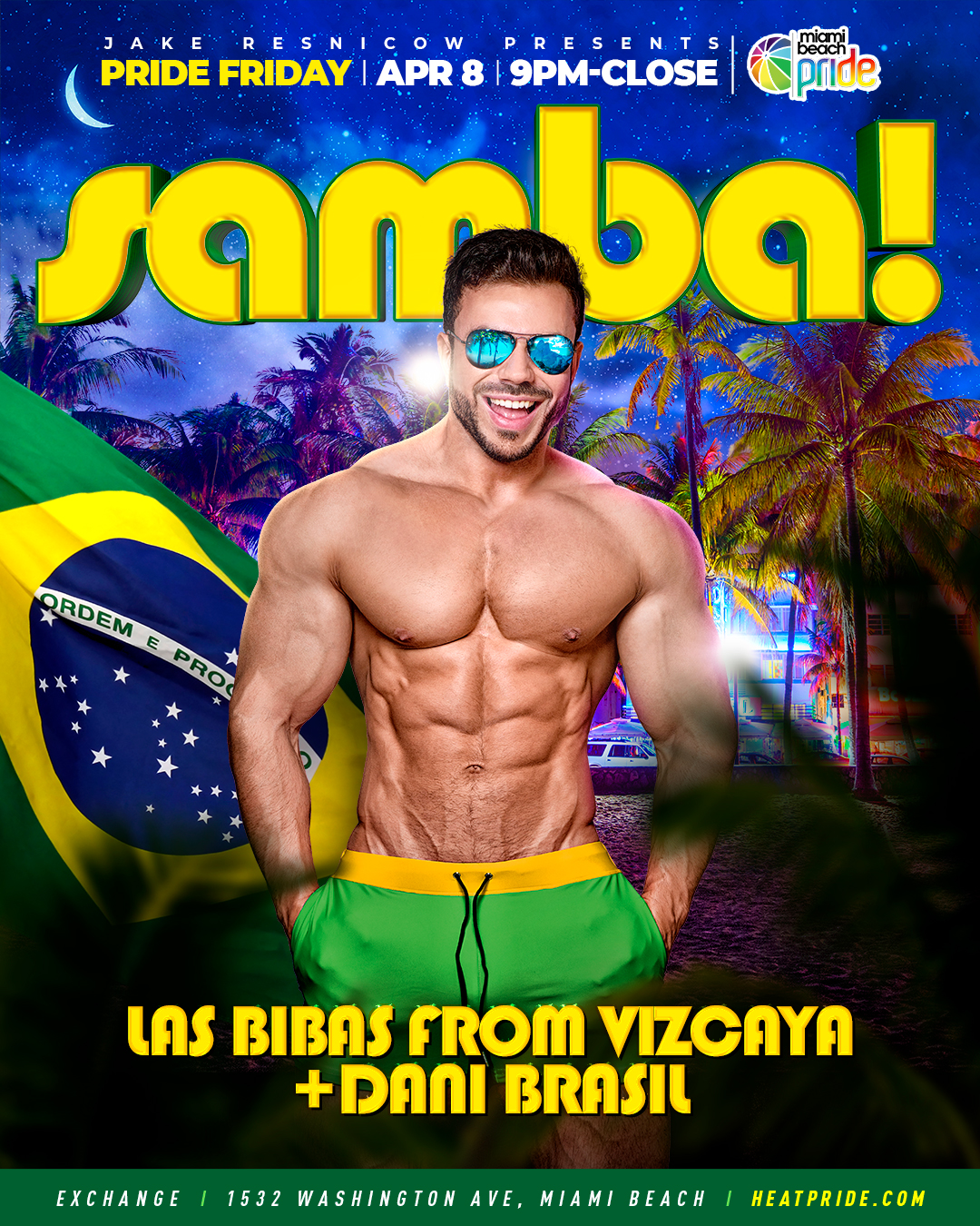 Buy Tickets to MIAMI BEACH PRIDE: FRIDAY SAMBA! + SUNDAY HEAT TEA DANCE ...