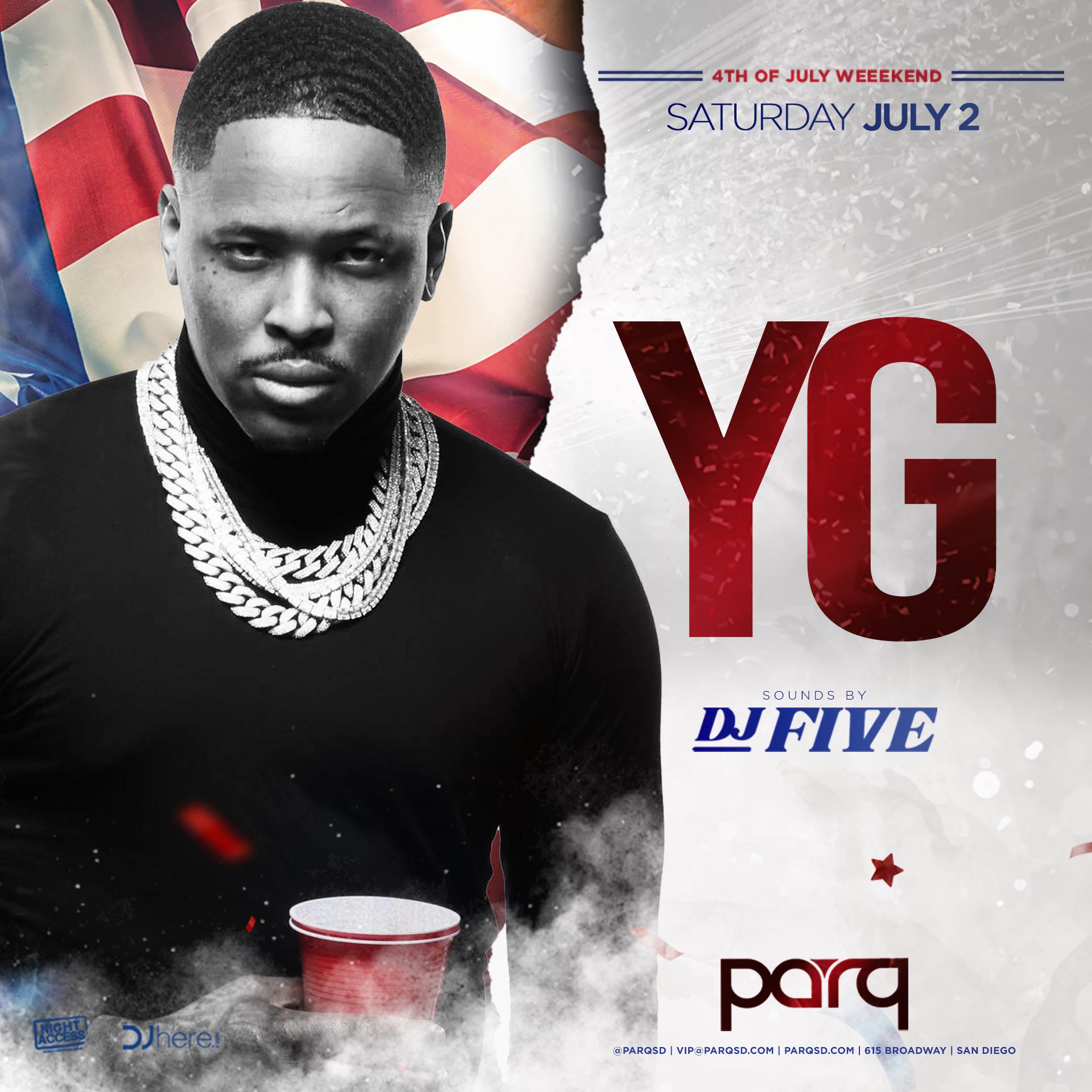 Buy Tickets to YG with Dj Five in San Diego on Jul 02, 2022