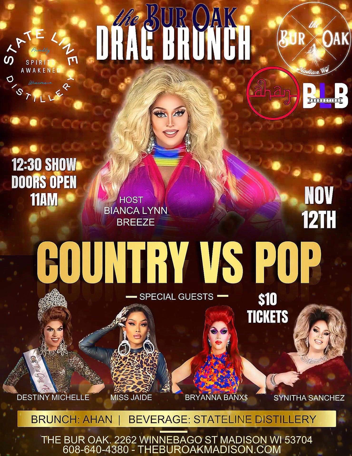 Buy Tickets to DRAG BRUNCH! Hosted by Bianca Lynn Breeze - COUNTRY VS ...