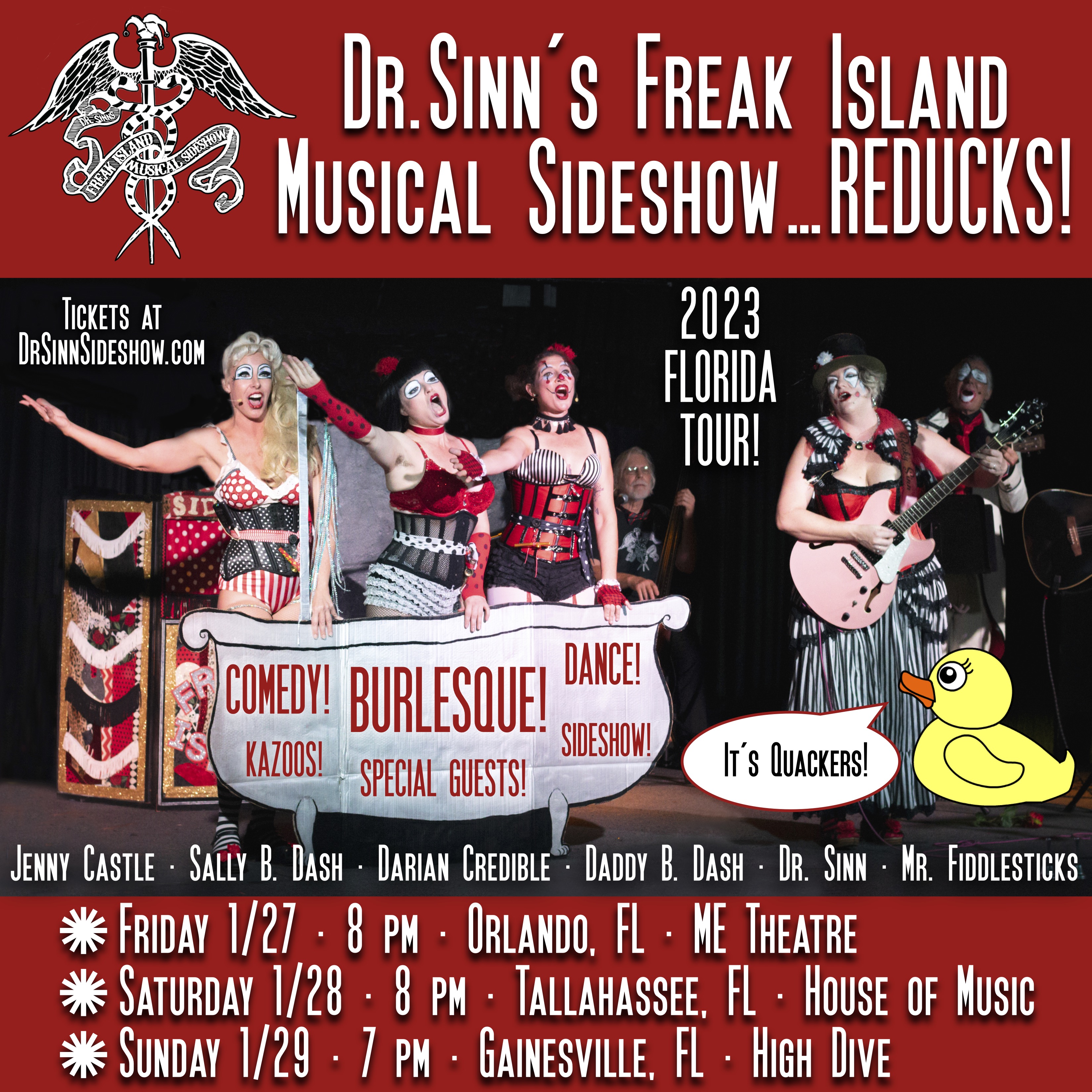 Buy Tickets to Dr. Sinn’s Freak Island Musical Sideshow in Gainesville ...