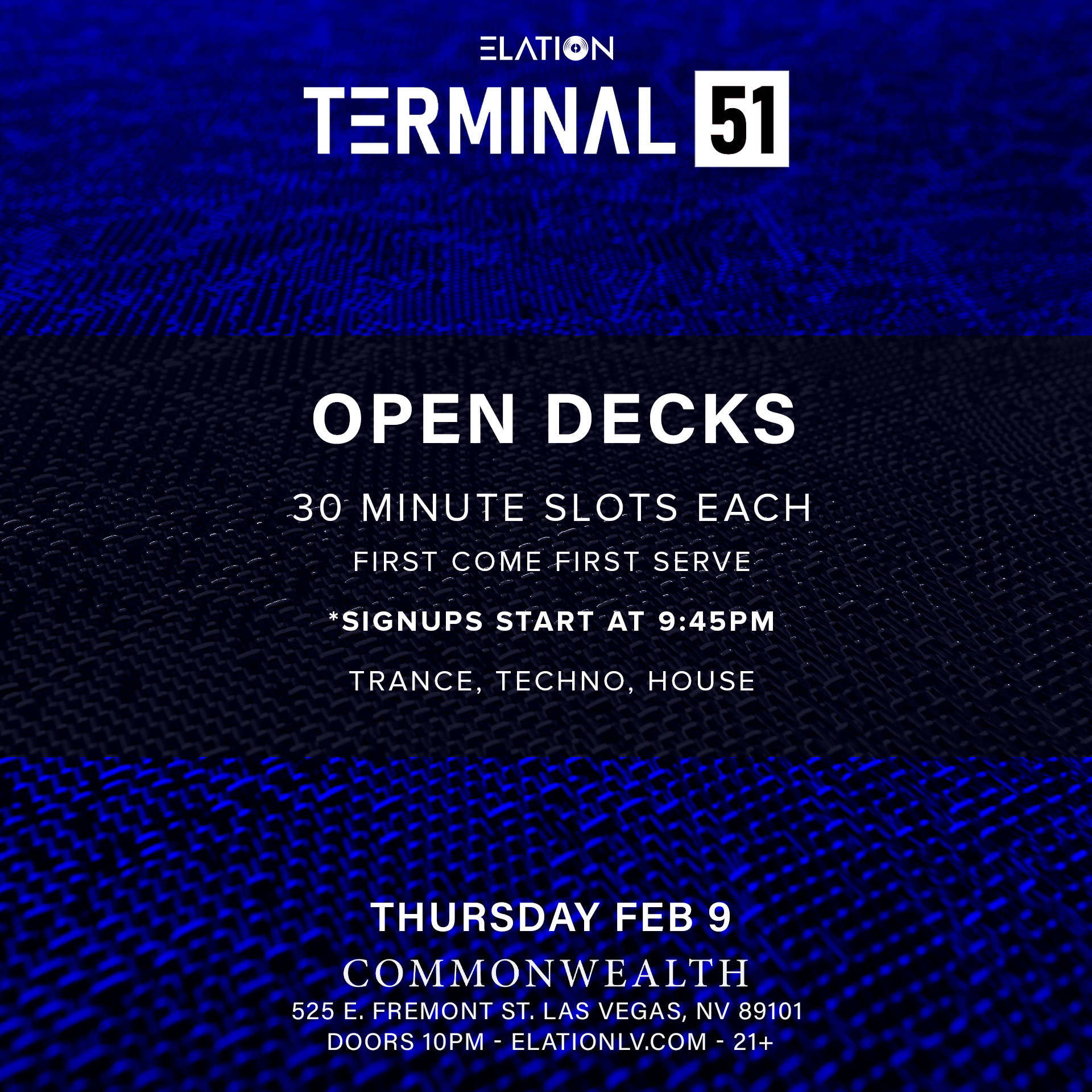 Buy Tickets to Terminal 51 - Open Decks in Las Vegas on Feb 09, 2023
