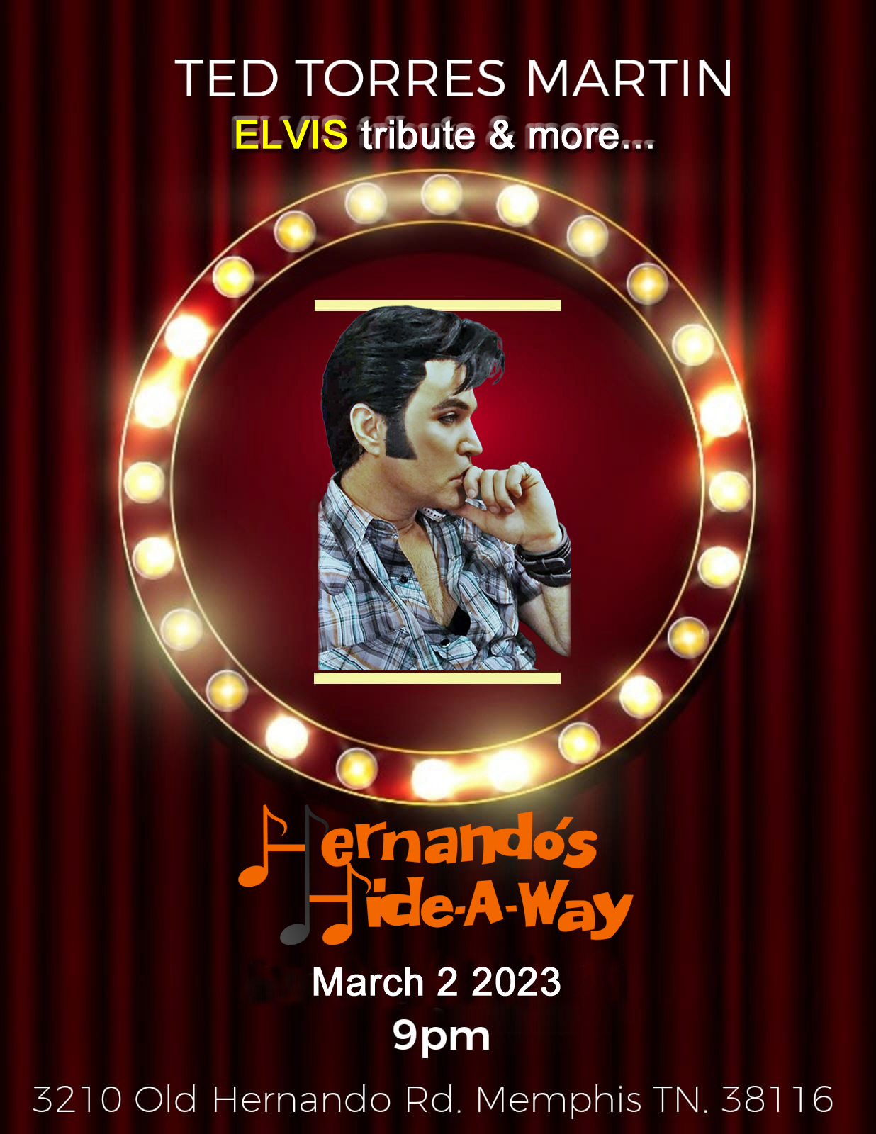 Buy Tickets to Ted Torres Martin in Memphis on Mar 02, 2023