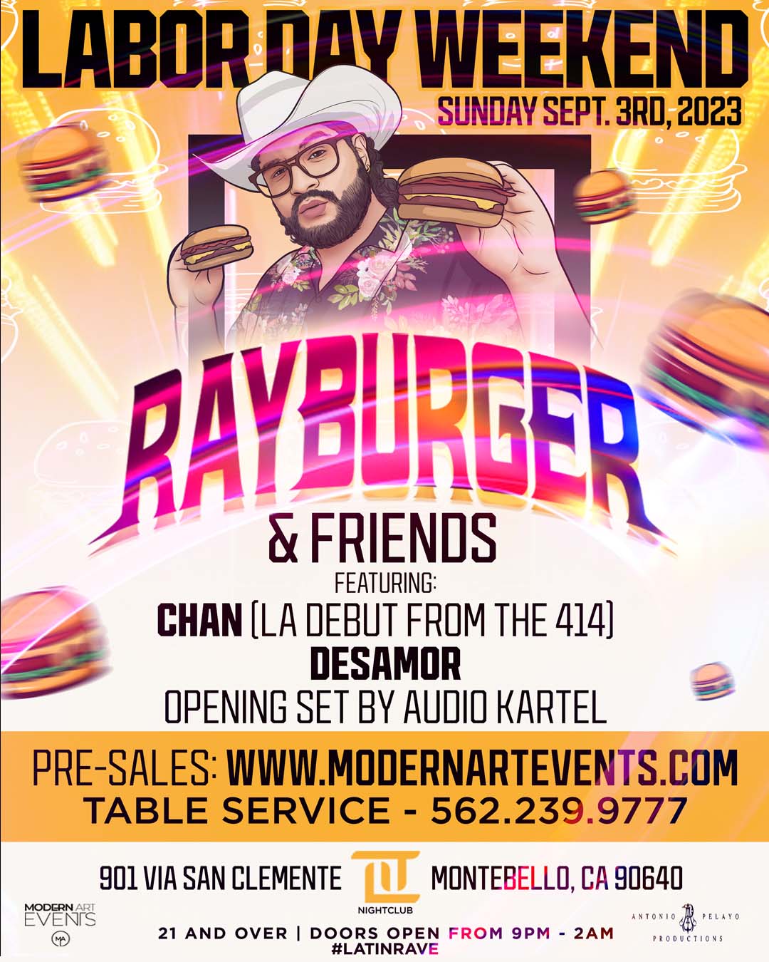 Buy Tickets to RayBurger & Friends in Montebello on Sep 03, 2023