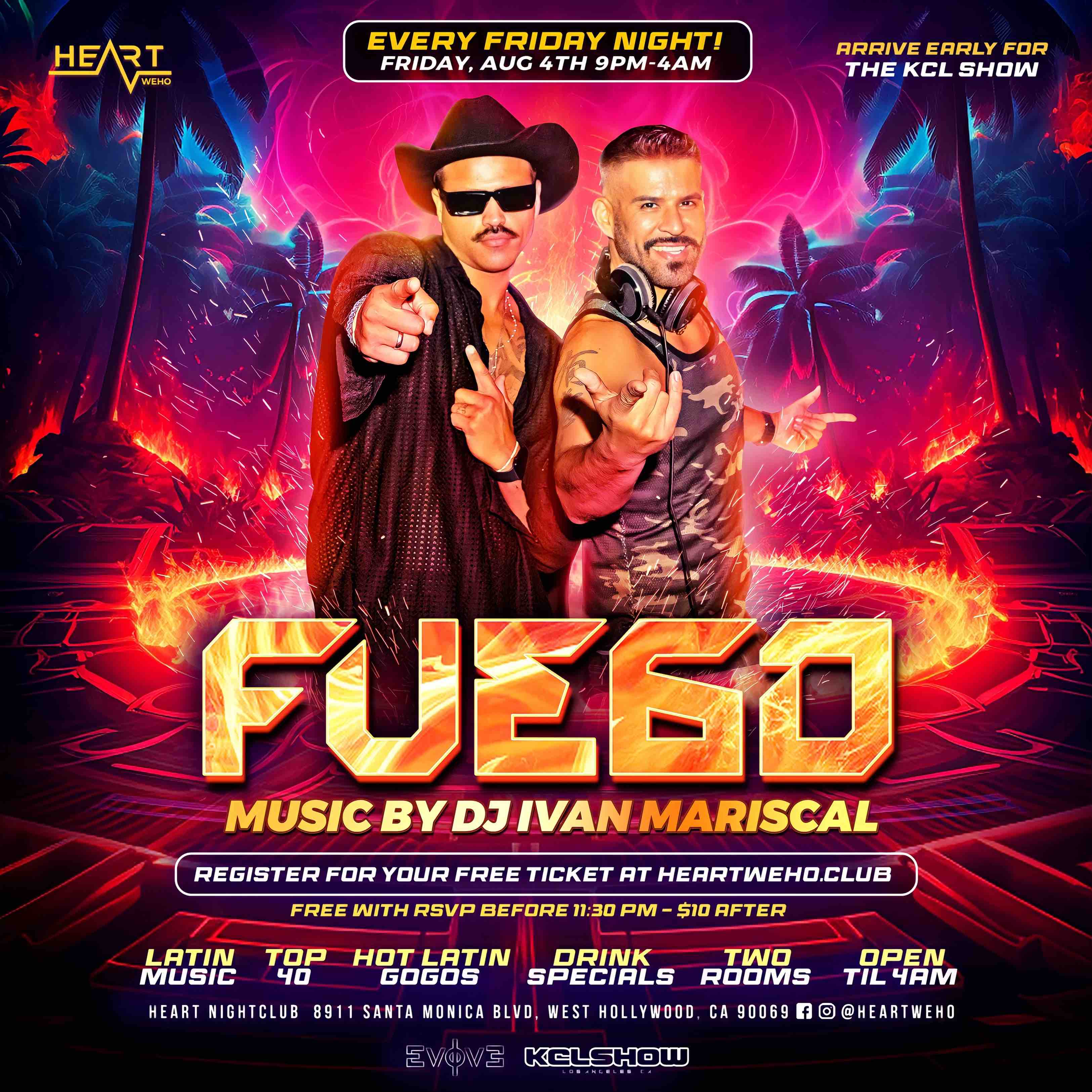 Buy Tickets to All New FUEGO Friday! in West Hollywood on Aug 04, 2023