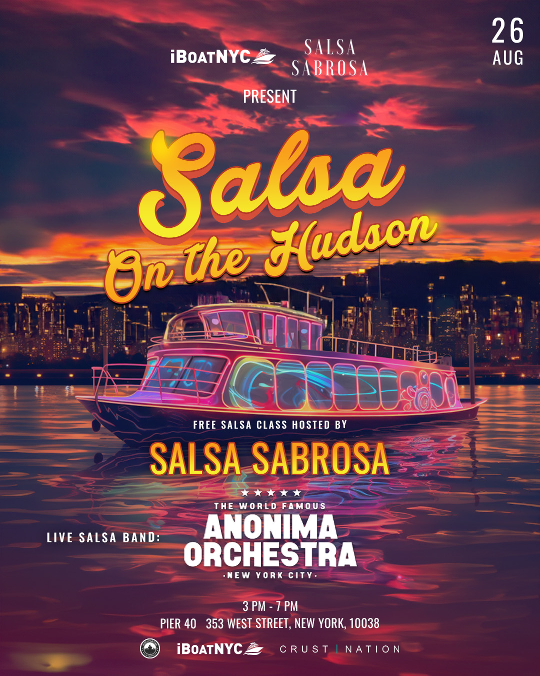 Buy Tickets to SALSA Boat Party Yacht Cruise - Live Salsa Band & Class ...