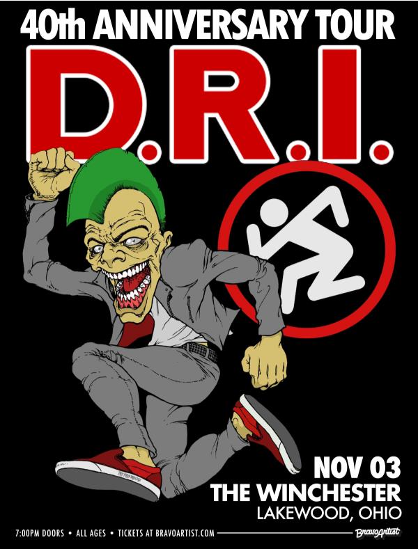 Buy Tickets to D.R.I. at The Winchester in Lakewood on Nov 03, 2023
