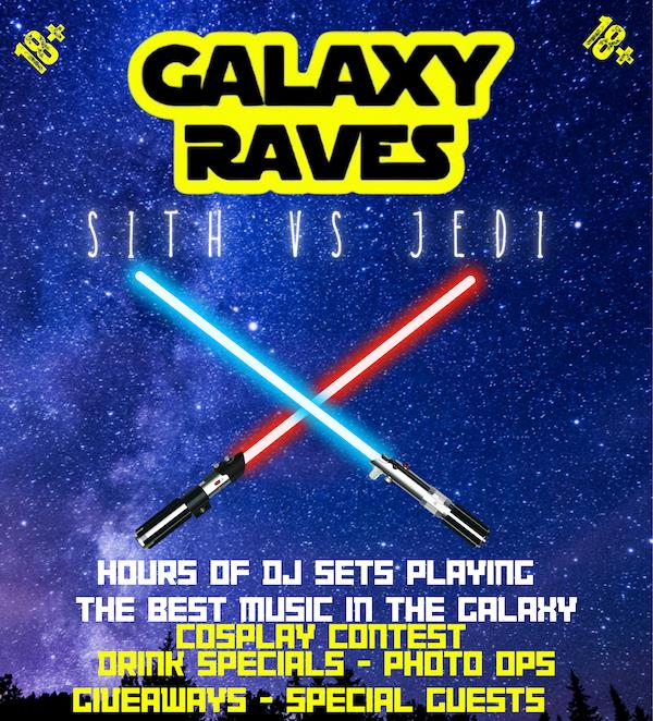 Buy Tickets to Galaxy Raves - Sith vs Jedi DJ Cosplay Dance Night in ...