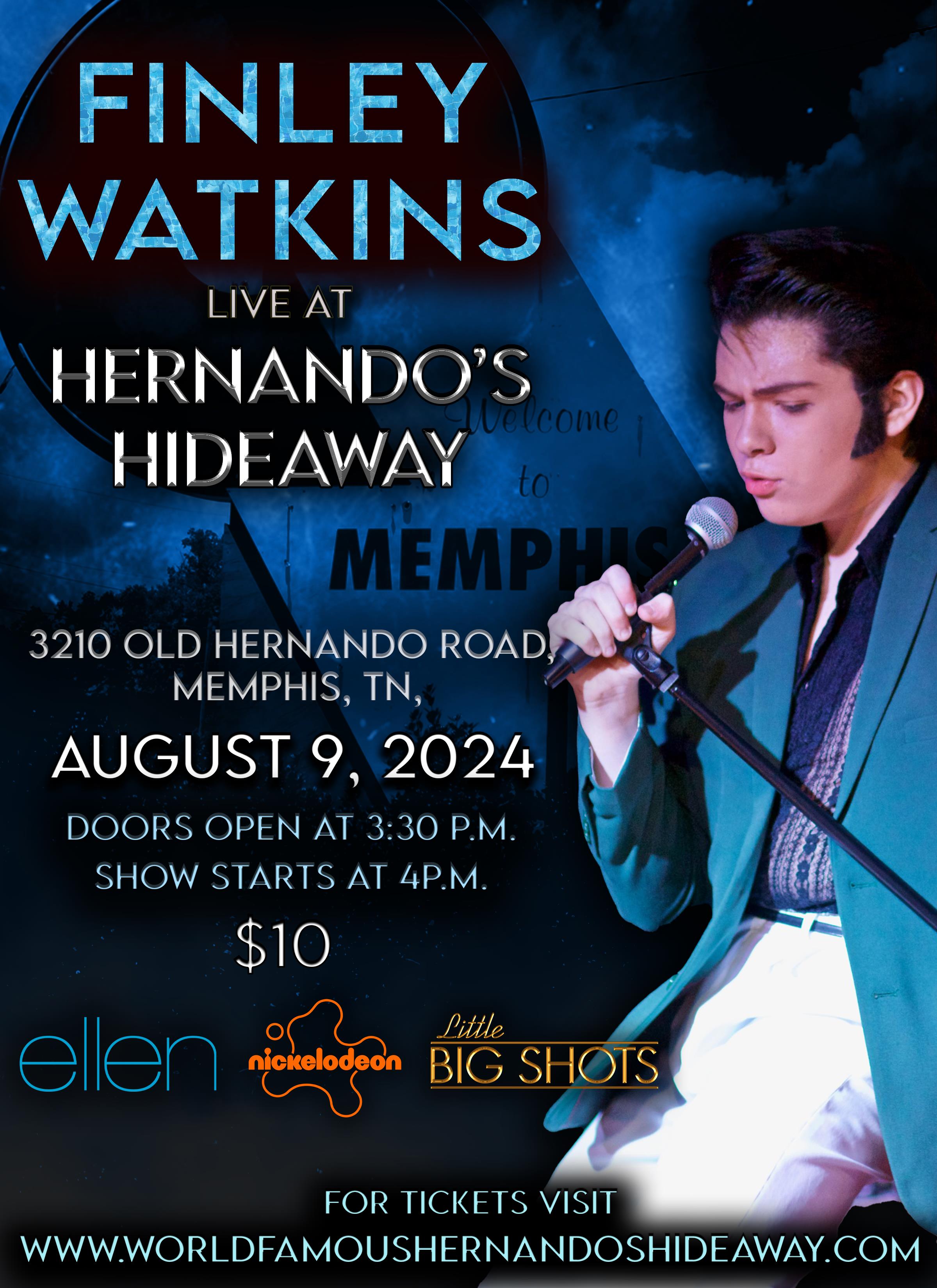 Buy Tickets to Finley Watkins Live at Hernando's Hide-A-Way in Memphis ...