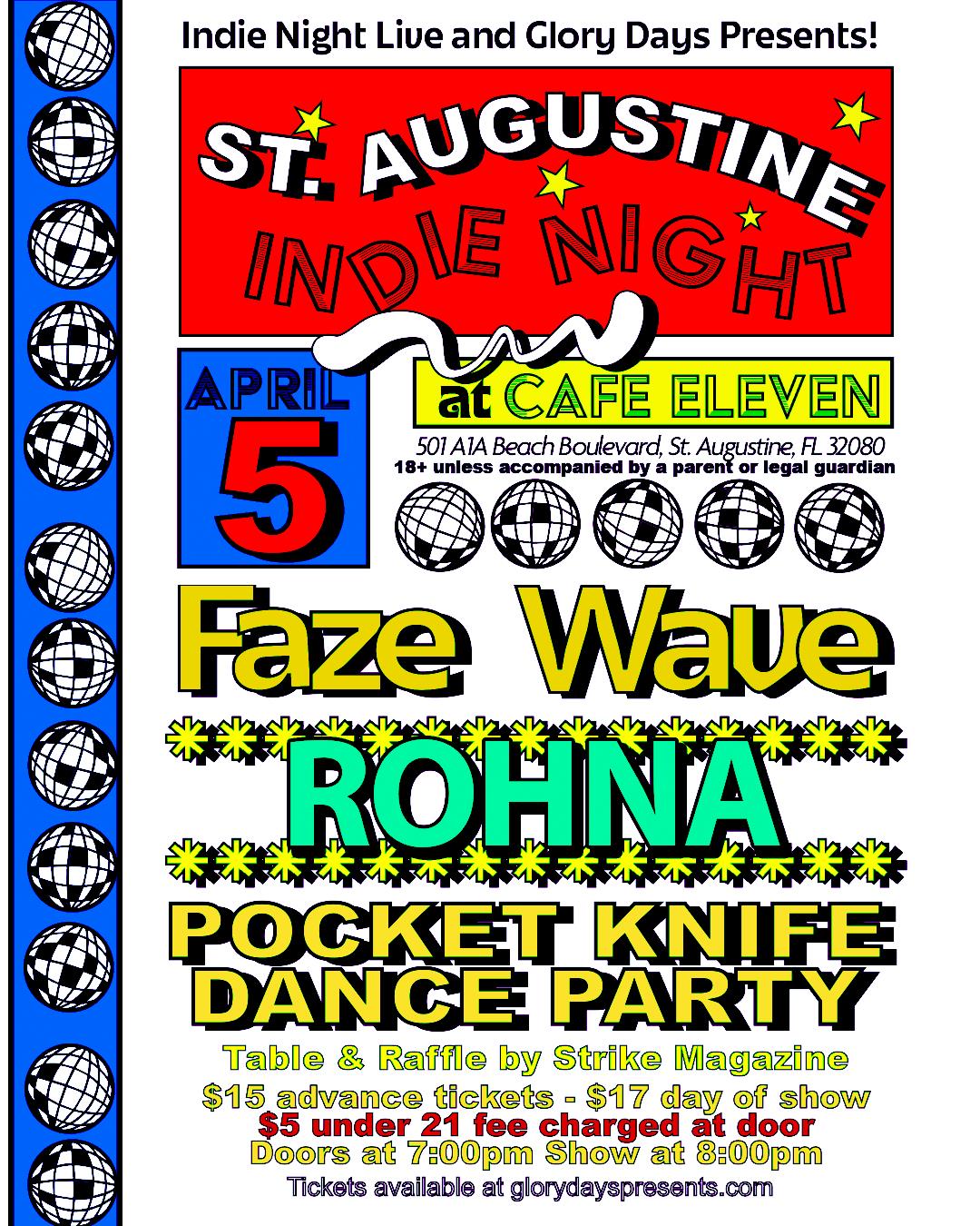 Buy Tickets to St. Augustine Indie Night w/ Faze Wave, Rohna & more! in ...