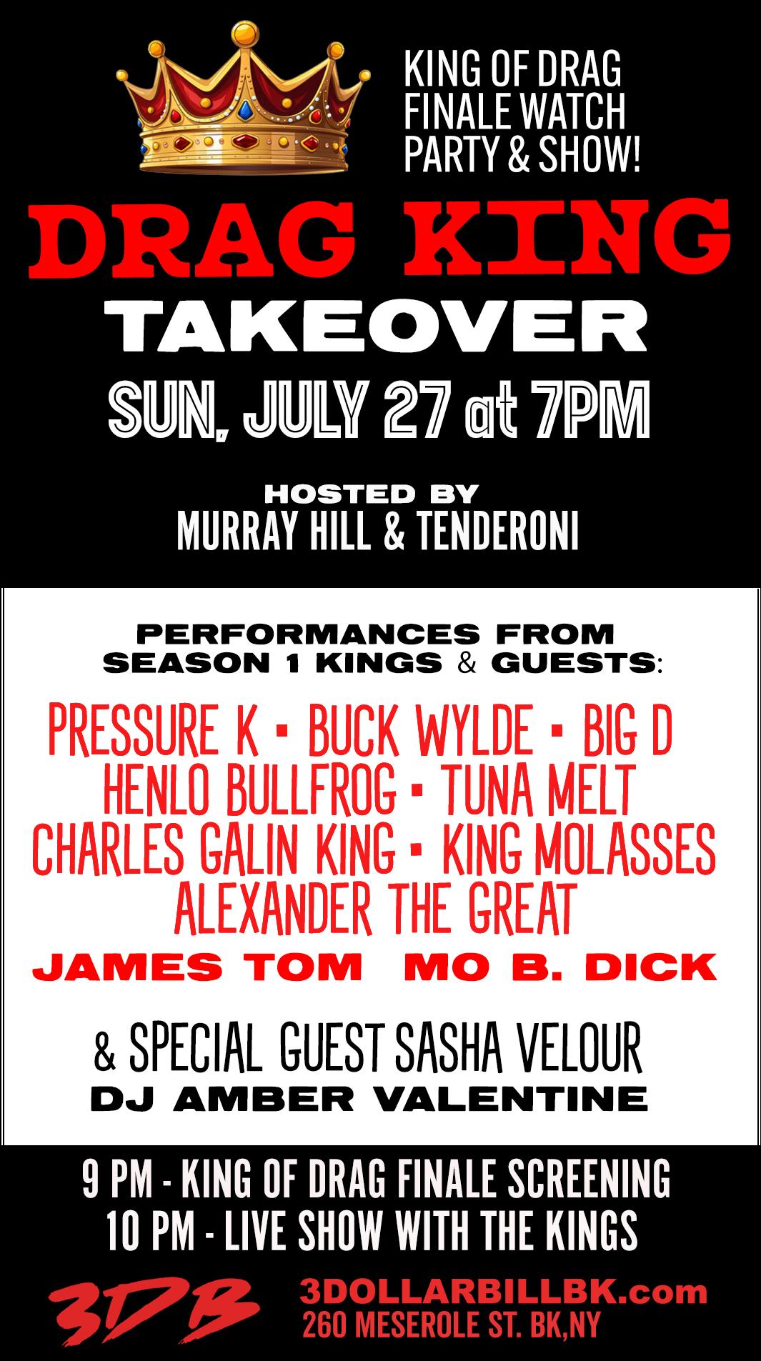 Buy Tickets to DRAG KING TAKEOVER: KING OF DRAG FINALE WATCH PARTY in Brooklyn on Jul 27, 2025