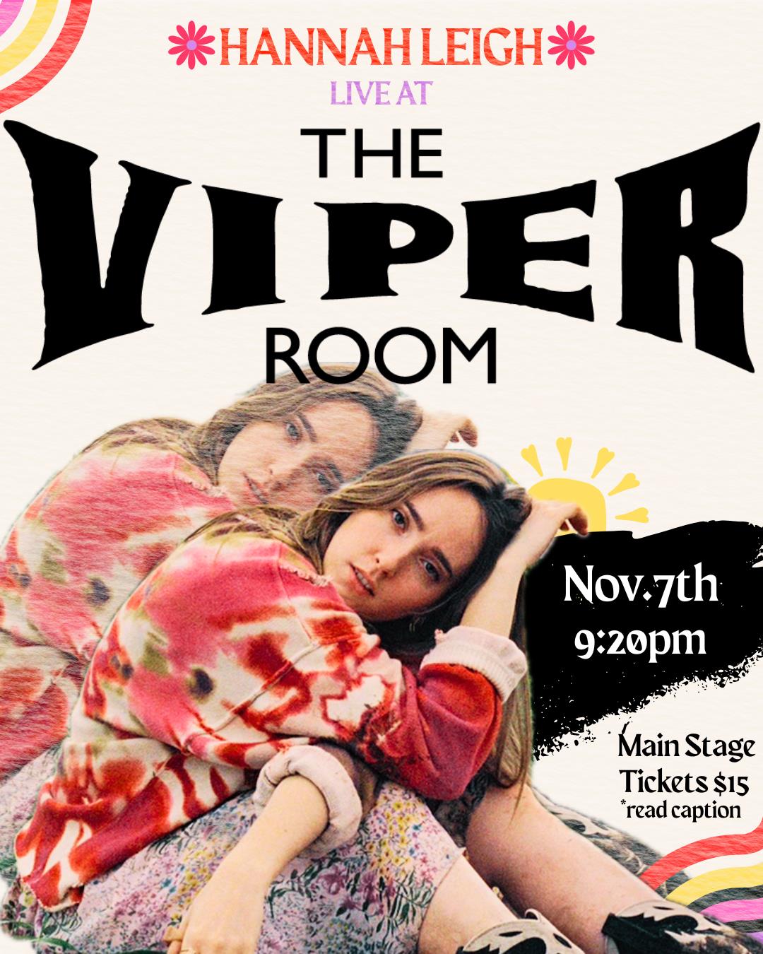 Buy Tickets to The Geanies, Hannah Leigh Live at the Viper Room in WEST HOLLYWOOD on Nov 07, 2025